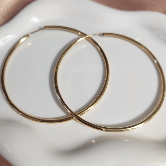 Jewelry | 18k Gold Filled Hoop Earrings | Poshmark